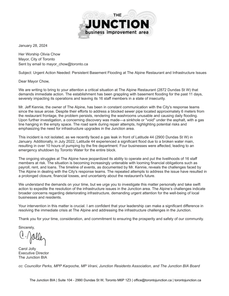 Letter to Mayor Chow - Persistent Basement Flooding at The Alpine | THE ... Letter to Mayor Chow - Persistent Basement Flooding at The Alpine | THE ...